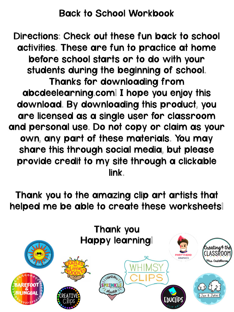 Back To School Book | PDF