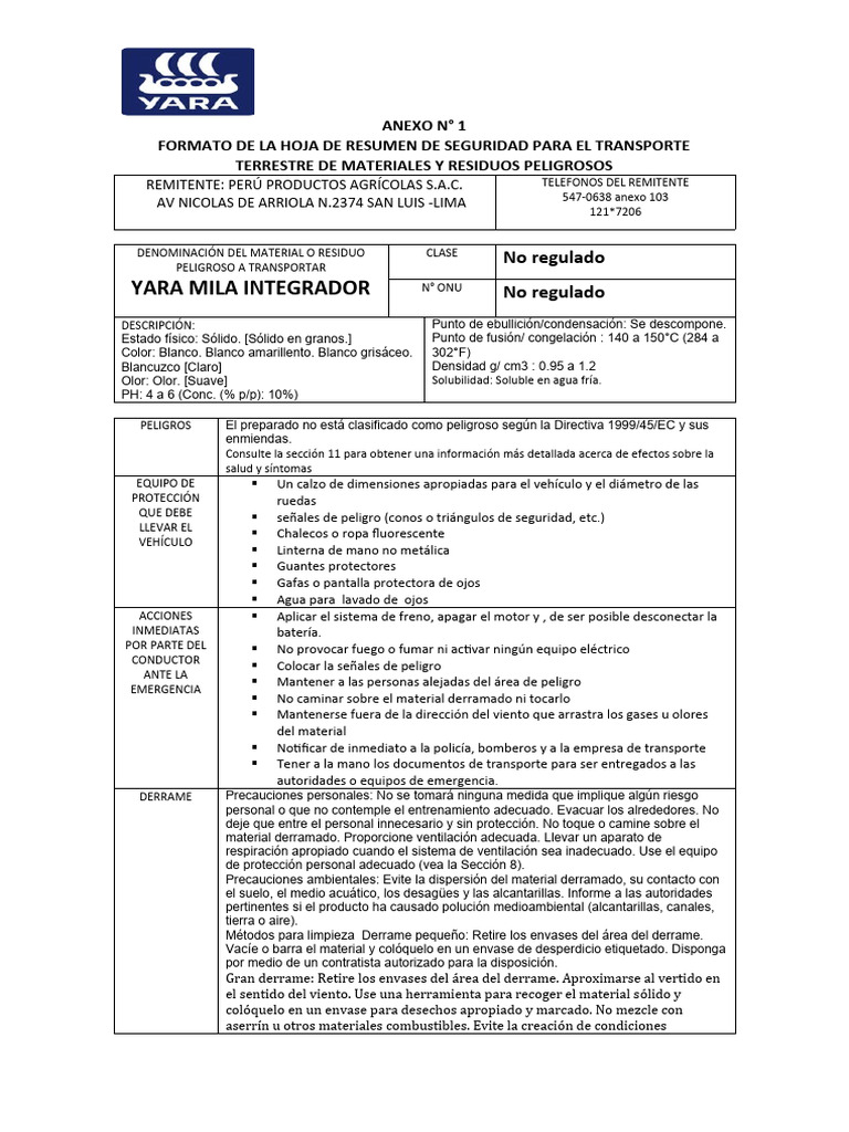 Anexo INTEGRADOR YARA | PDF | Combustión | Dióxido de carbono