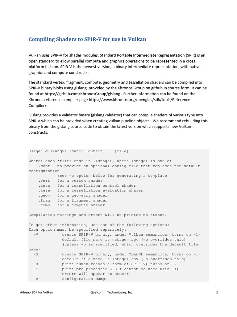 CompilingShadersToSPIR V | PDF | Shader | Computer Engineering