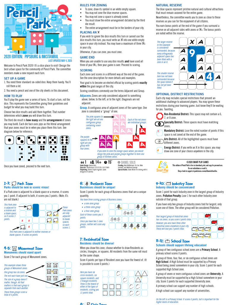 Pencil Park - 2020 Edition | PDF