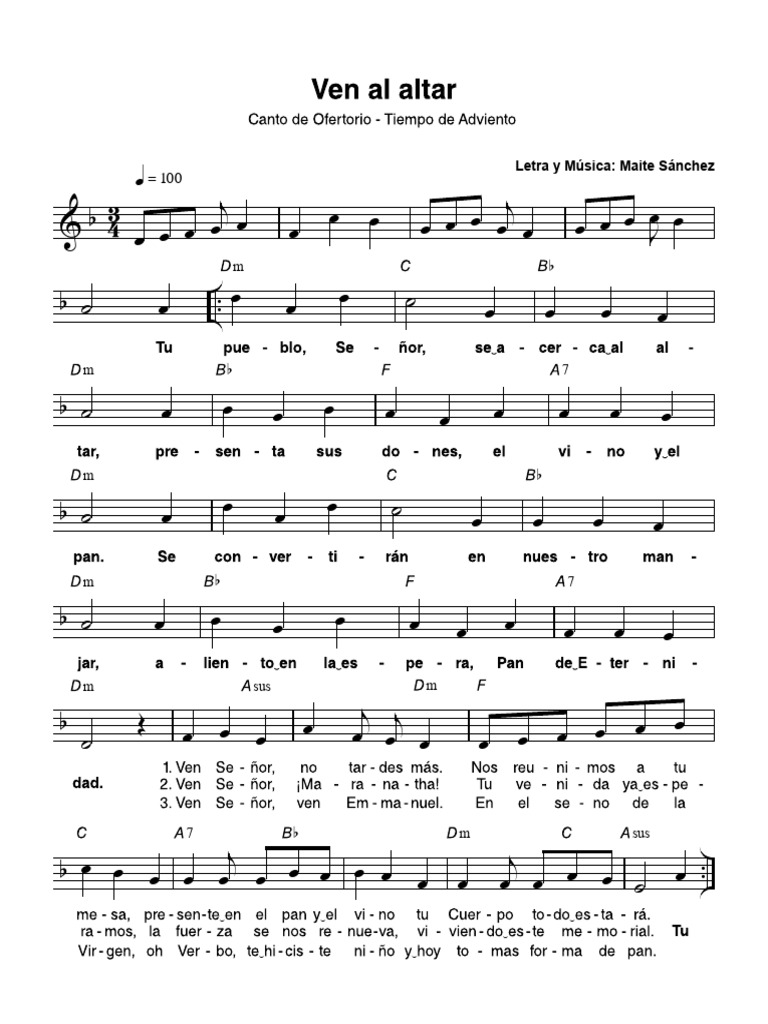 Letra y Música de Maite Sánchez | PDF