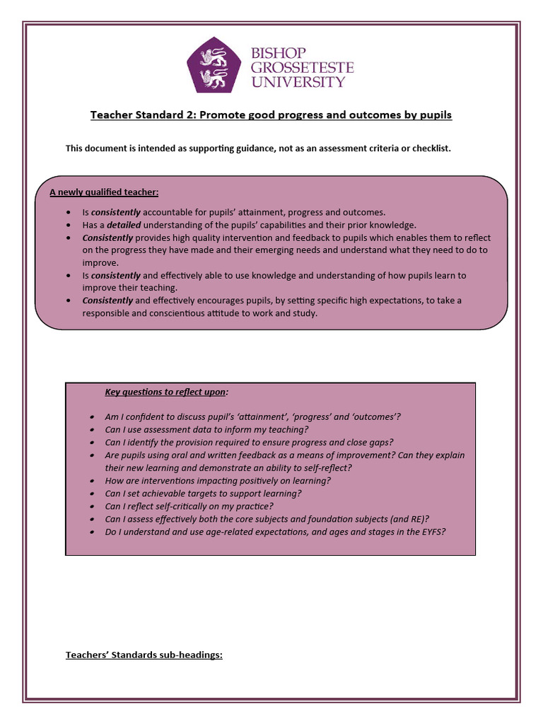 Primary Teacher Standard 2 | PDF