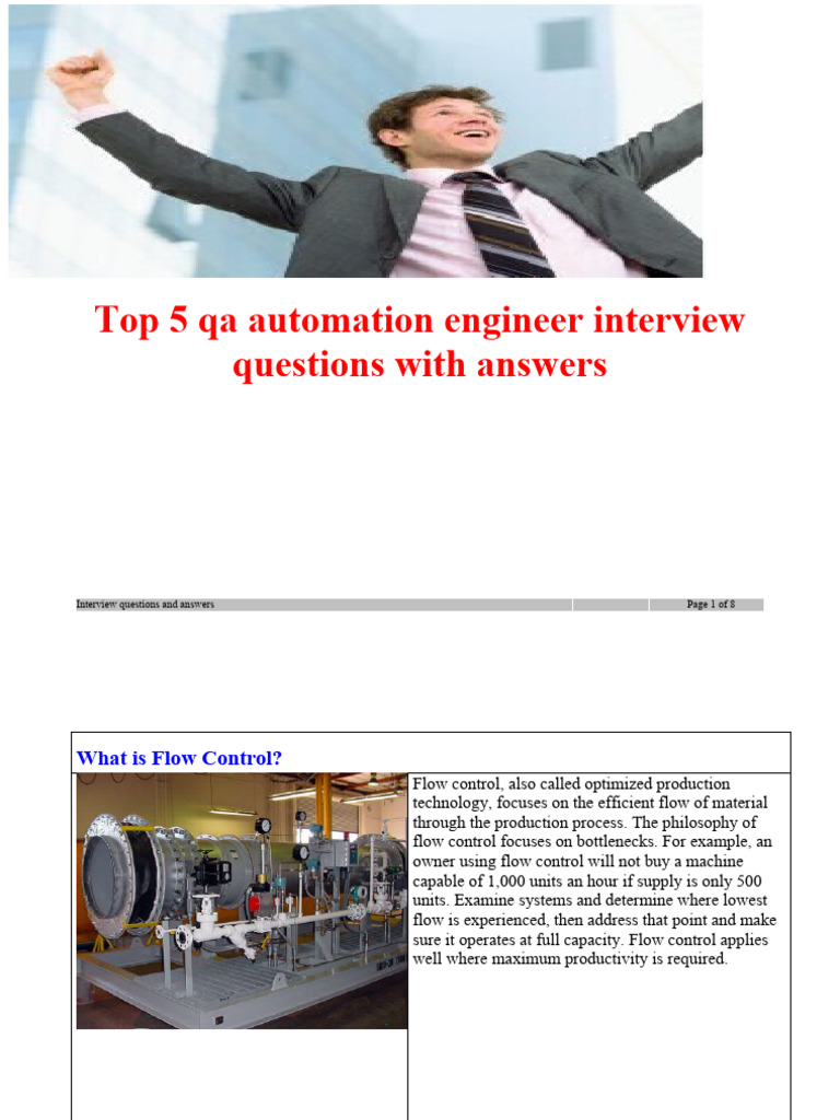 Top 5 Automation Engineer Interview Questions With Answers | Download Free PDF | Lean ...