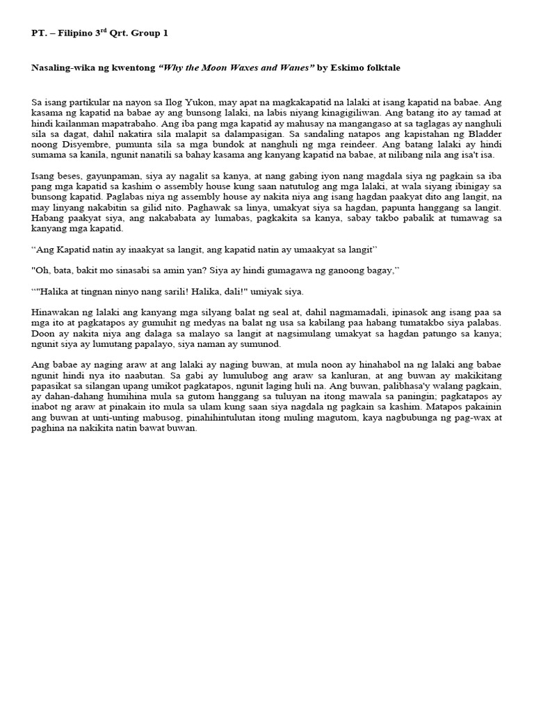 PT_Filipino_3rd_Qrt. Translated | PDF