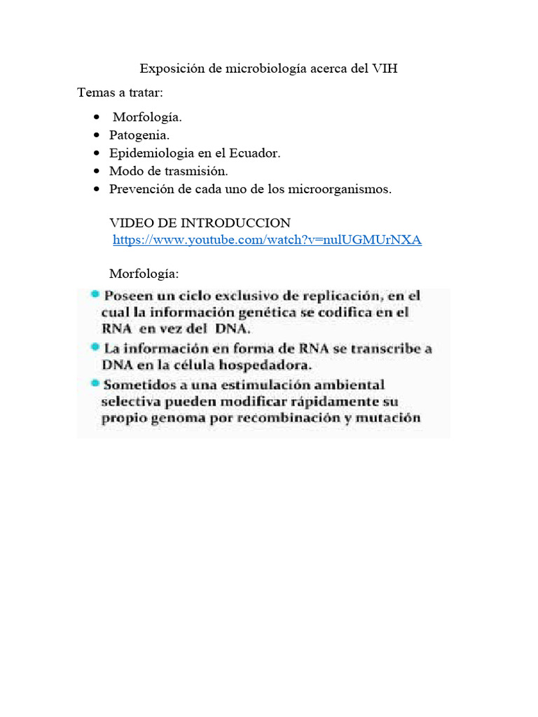 Exposición de microbiología acerca del VIH-DEFINITIVO | PDF | VIH | Condón