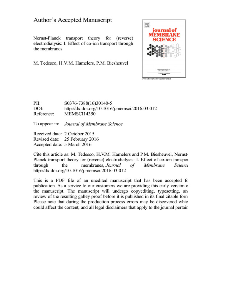 C18. Aplicaciones (Paper 1) | PDF | Diffusion | Membrane