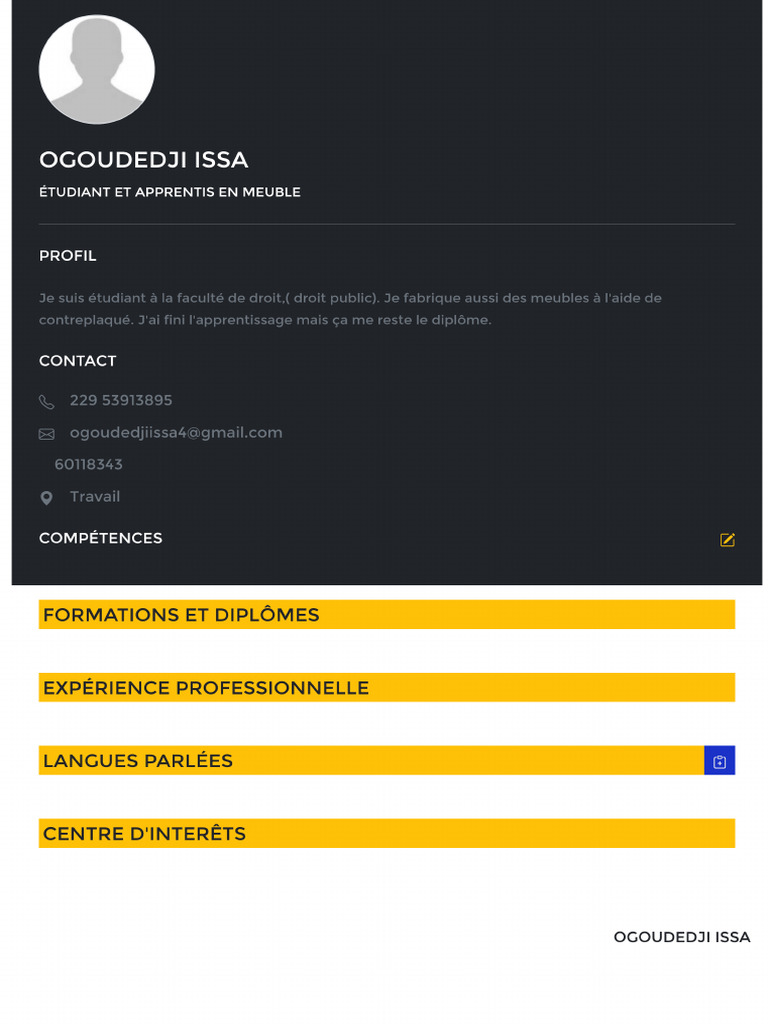 CV - Ogoudedji - Issa | PDF