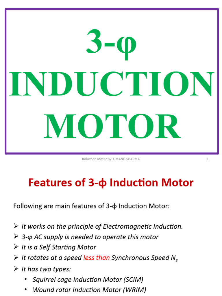 3 - PH Induction Motor | PDF | Electric Motor | Electromagnetic Induction