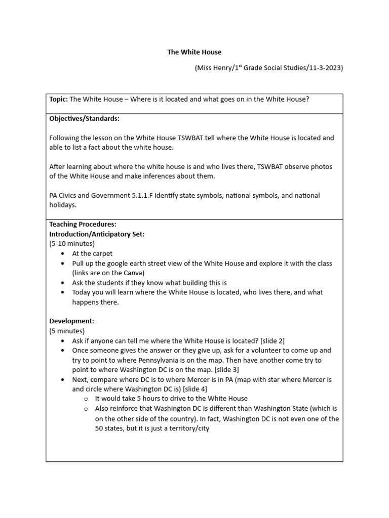 The White House | PDF | Language Arts & Discipline