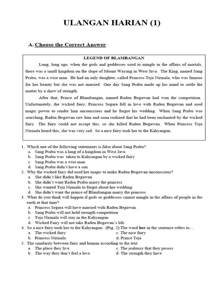 Soal NARRATIVE PG | PDF | Bali