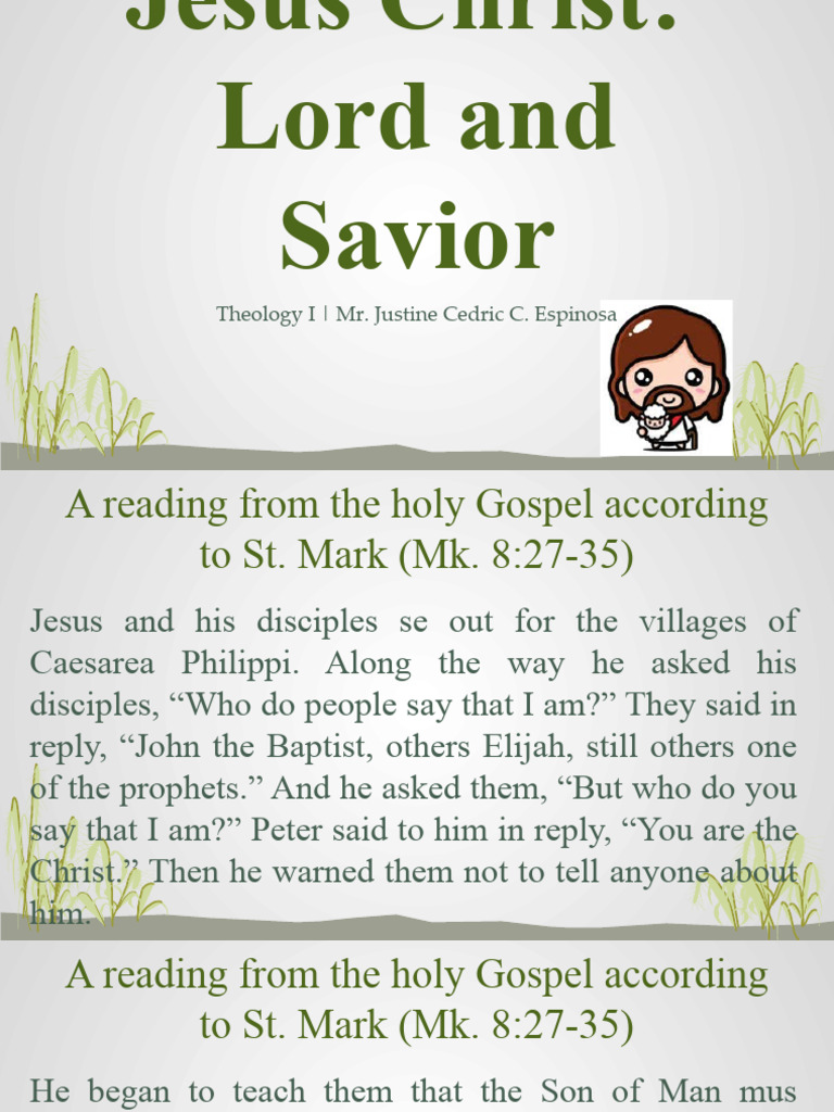 Jesus Christ: Lord and Savior Explained | PDF | Jesus | New Testament