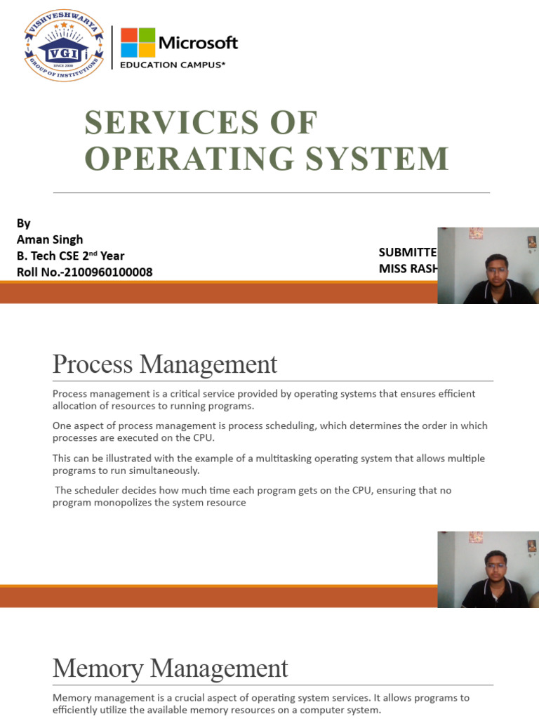 Operating System Services Overview | PDF