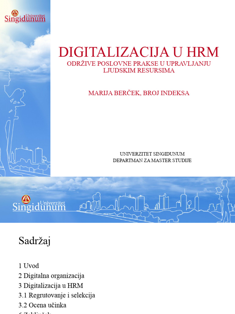 Digitalizacija U HRM | PDF