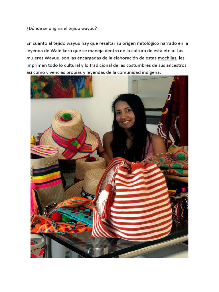 ¿Dónde Se Origina El Tejido Wayuu | PDF | Telar | Tejer
