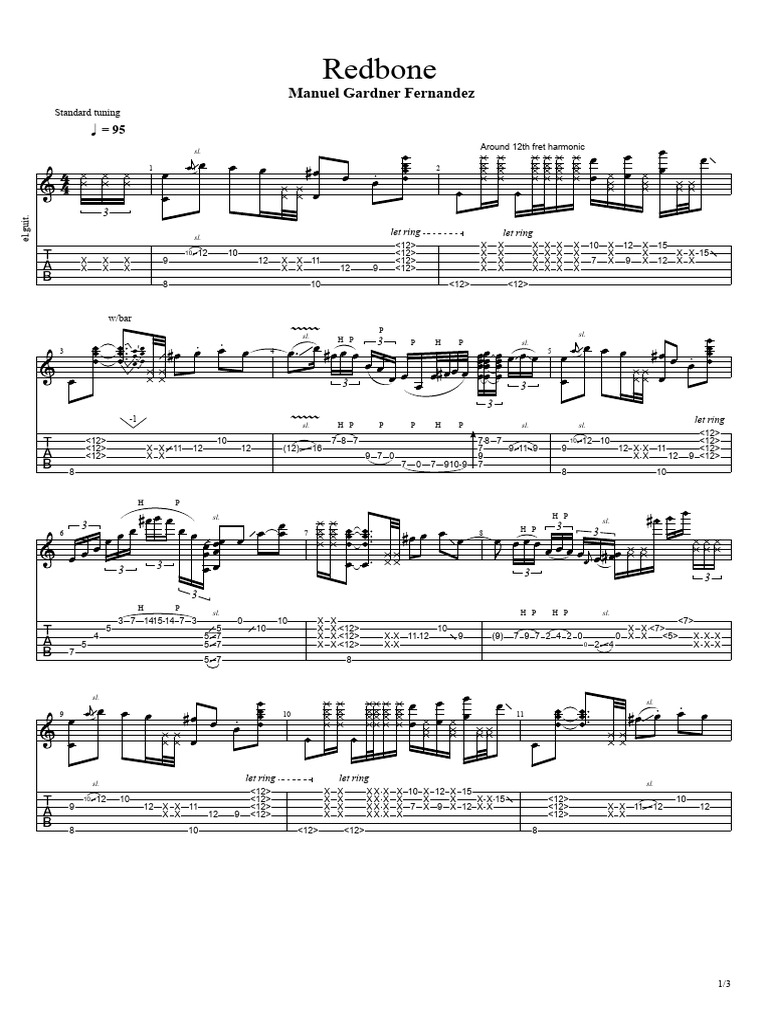 Redbone | PDF | Guitar Family Instruments | European Musical Instruments