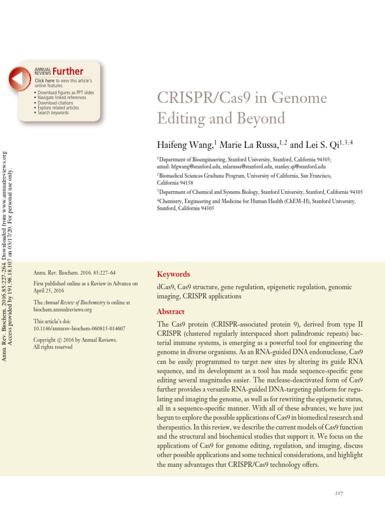 Genome Editing CRISPR | PDF | Crispr | Dna