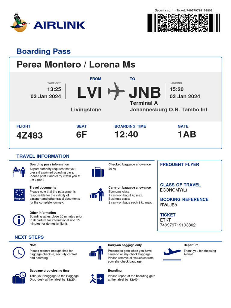 Boarding Pass | PDF