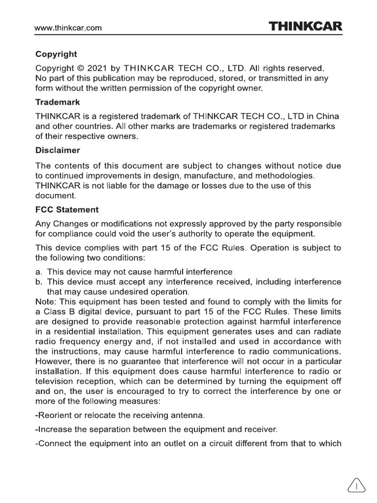 Manual Thinkcar PROG | PDF