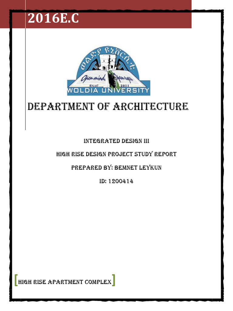 High Rise Apartment Complex Design Report | PDF | Stairs | Apartment