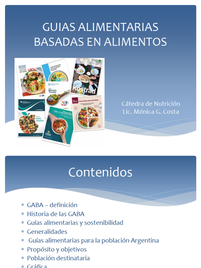 Guias Alimentarias | PDF | Nutrición | Dieta y nutrición