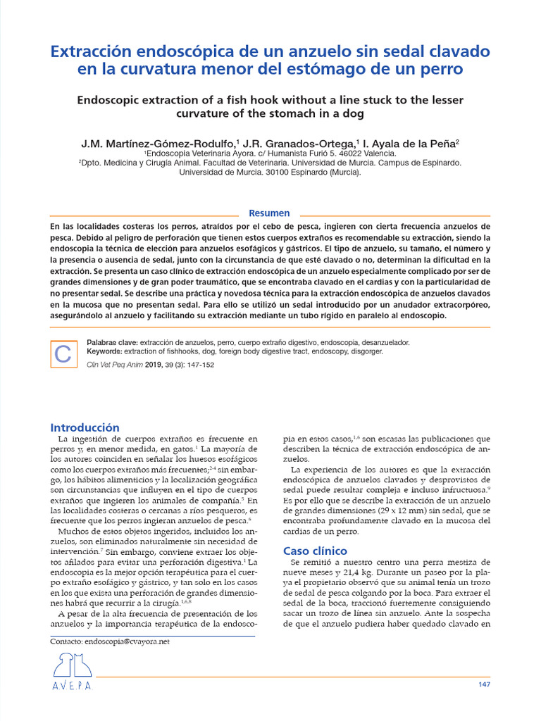 Extracción Endoscópica de Un Anzuelo Sin Sedal Clavado | PDF ...