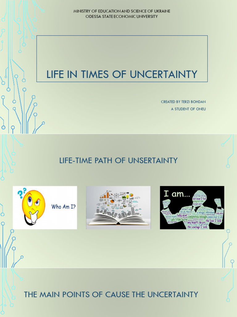 Life in Times of Uncertainty | PDF | Career & Growth | Wellness