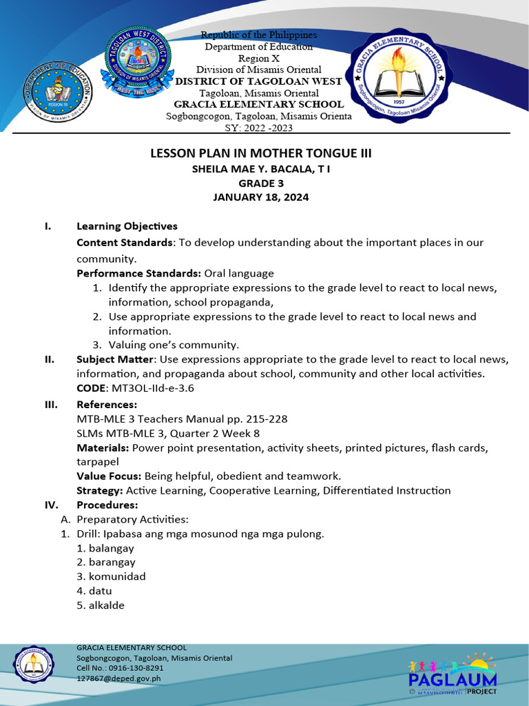 Semi-Detailed LP Cot Mtb3q2 | PDF