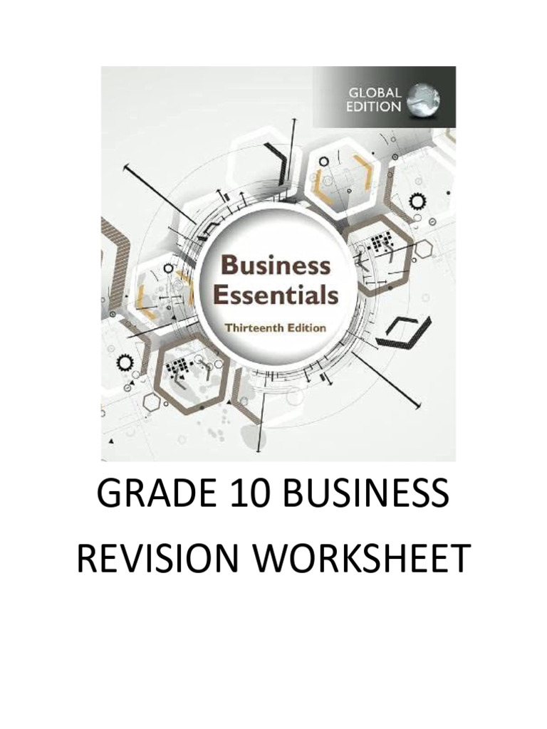 Revision For Business Final Work Sheet | PDF | Business | Finance ...