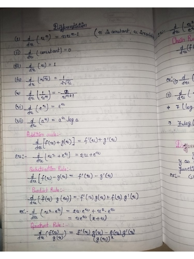 Differentiation | PDF