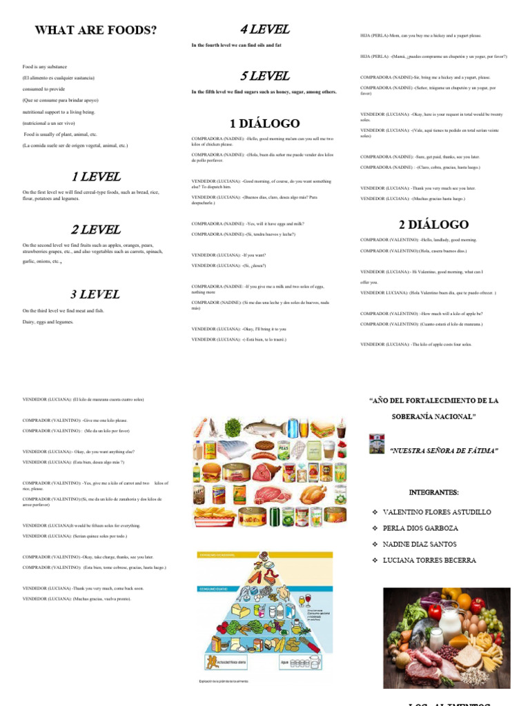 Exposicion-Triptico-Ingles 2 | PDF | Foods | Cooking