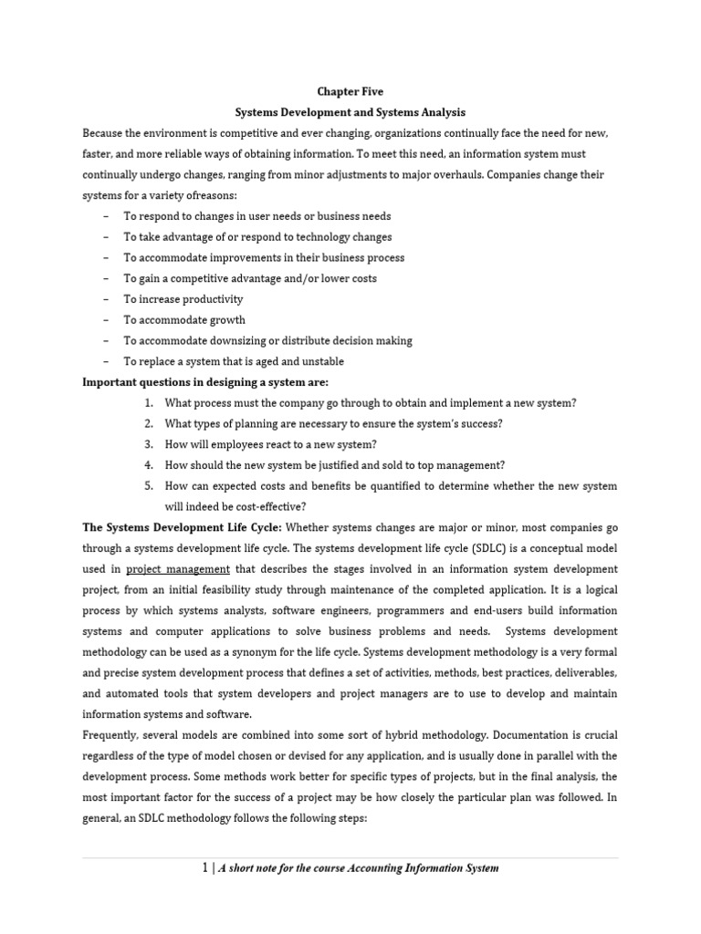 AIS Ch-5 | PDF | Software Development Process | Feasibility Study