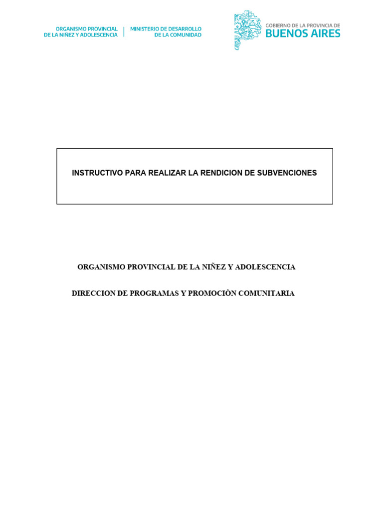 Nuevo Instructivo Rendicion 2021 | PDF | Estado (política)