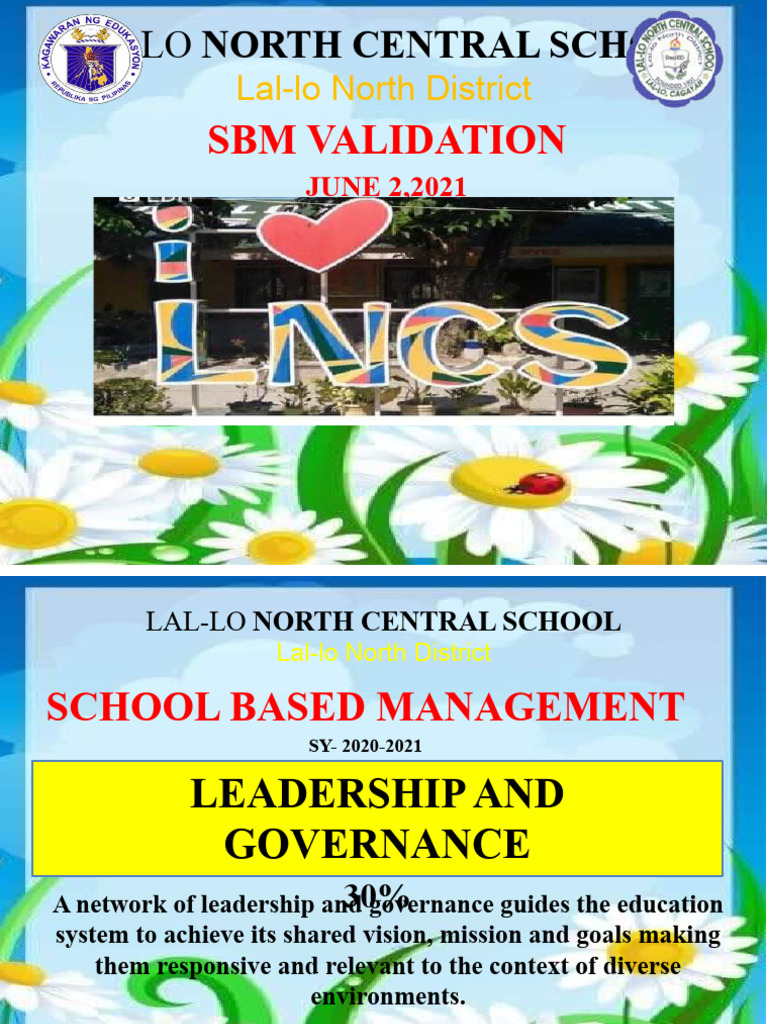 SBM Validation: Lal-Lo North Central School | PDF | Governance | Leadership