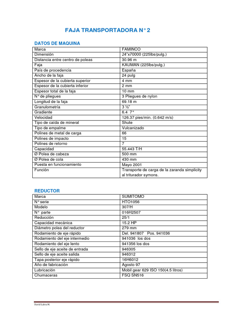 9 Faja Transportadora #2 | PDF