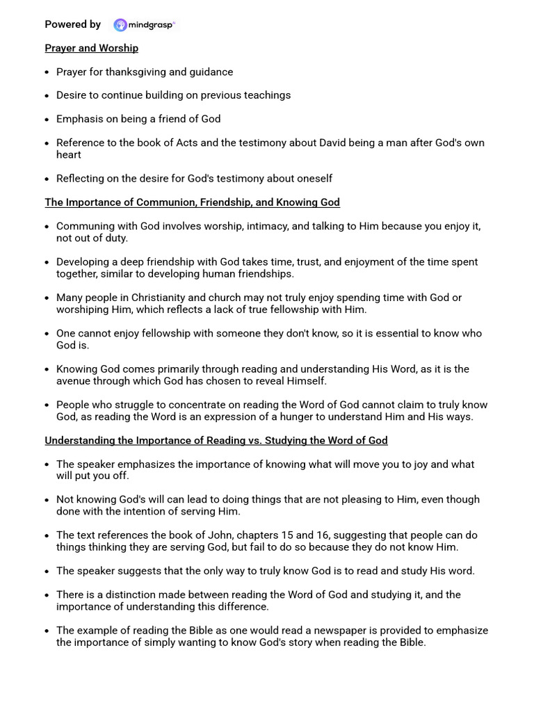 Becoming God's Friend????? | PDF | God | Prayer