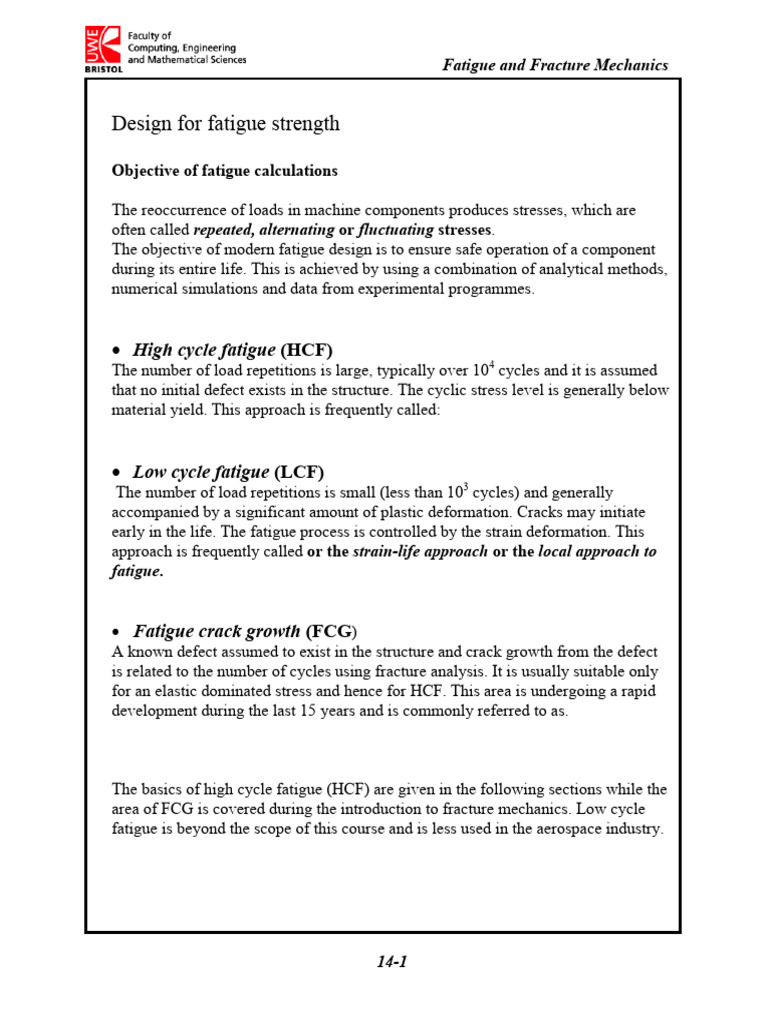 Fatigue and Fracture Mechanics | PDF | Fatigue (Material) | Fracture ...
