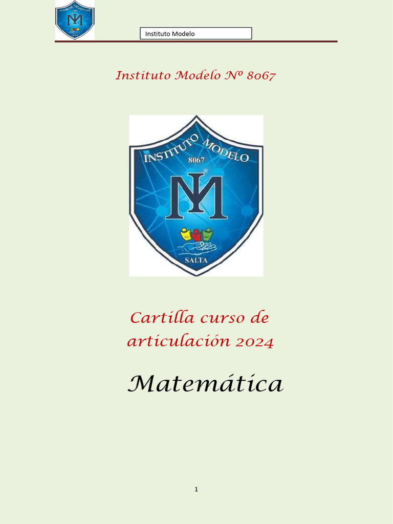 Cartilla de Ingreso 2024 | PDF