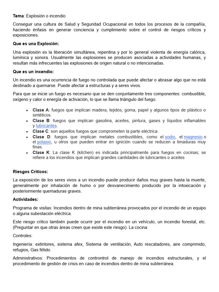 Explosion e Incendio | PDF | Fuego fatuo | Incendios