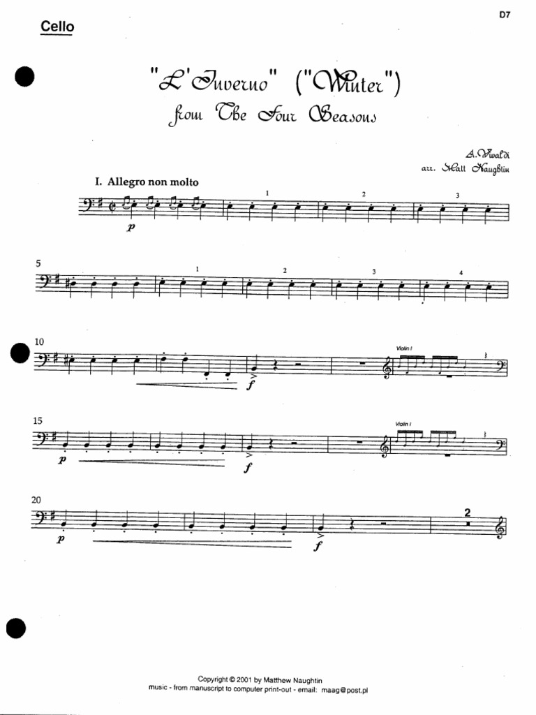 Winter 1 - Cello | PDF