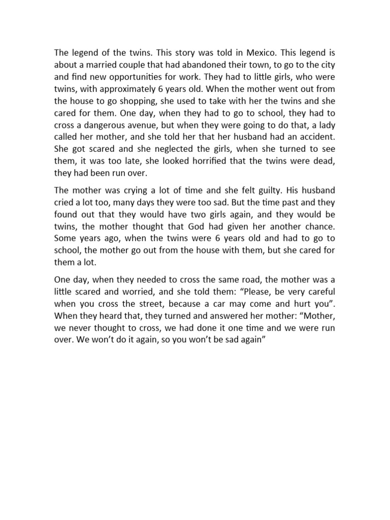 The Legend of The Twins - First Draft-1 | PDF