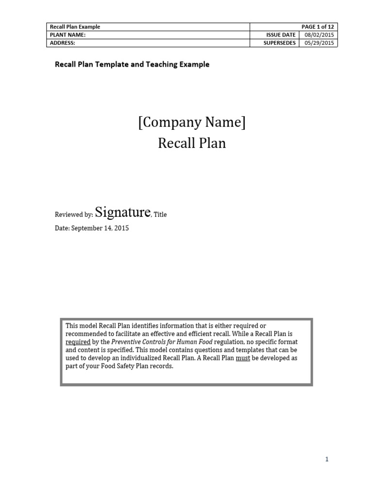 Fspca Recall Form Updated 2023 06 19 | PDF | Food And Drug ...