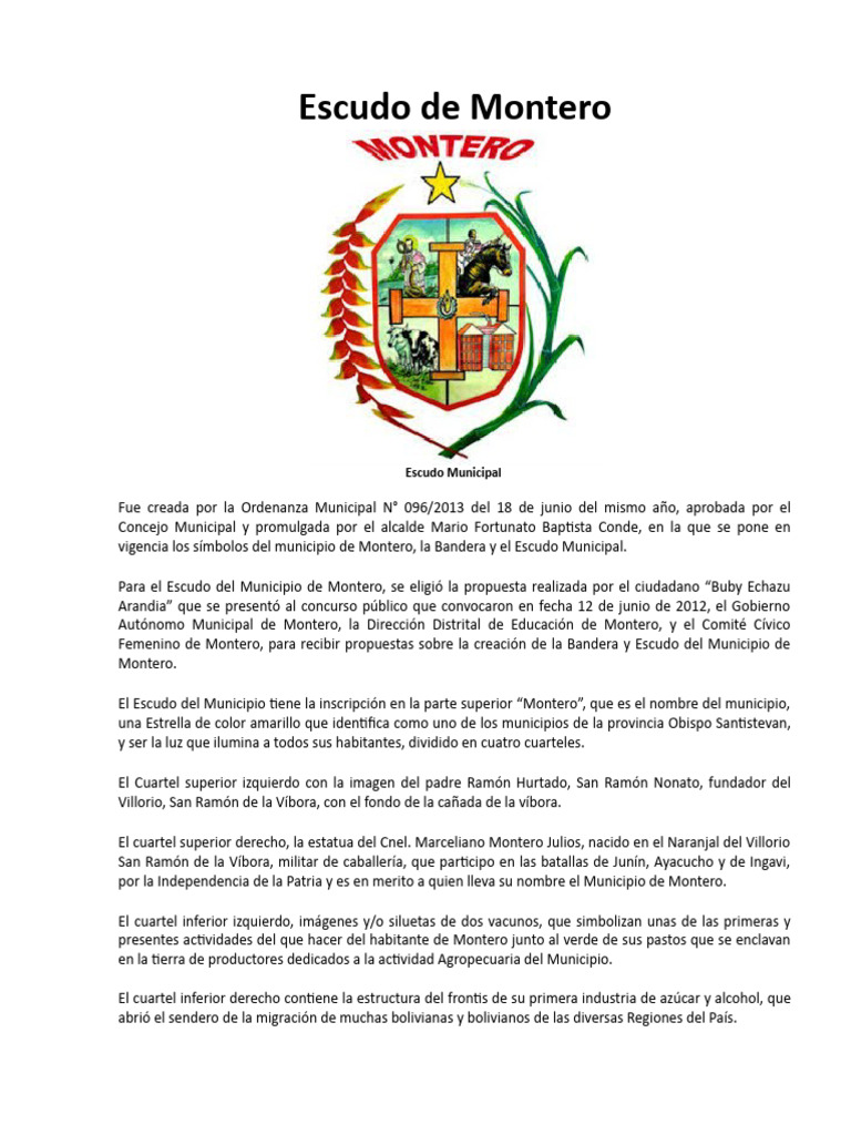 Escudo de Montero | PDF | Bolivia