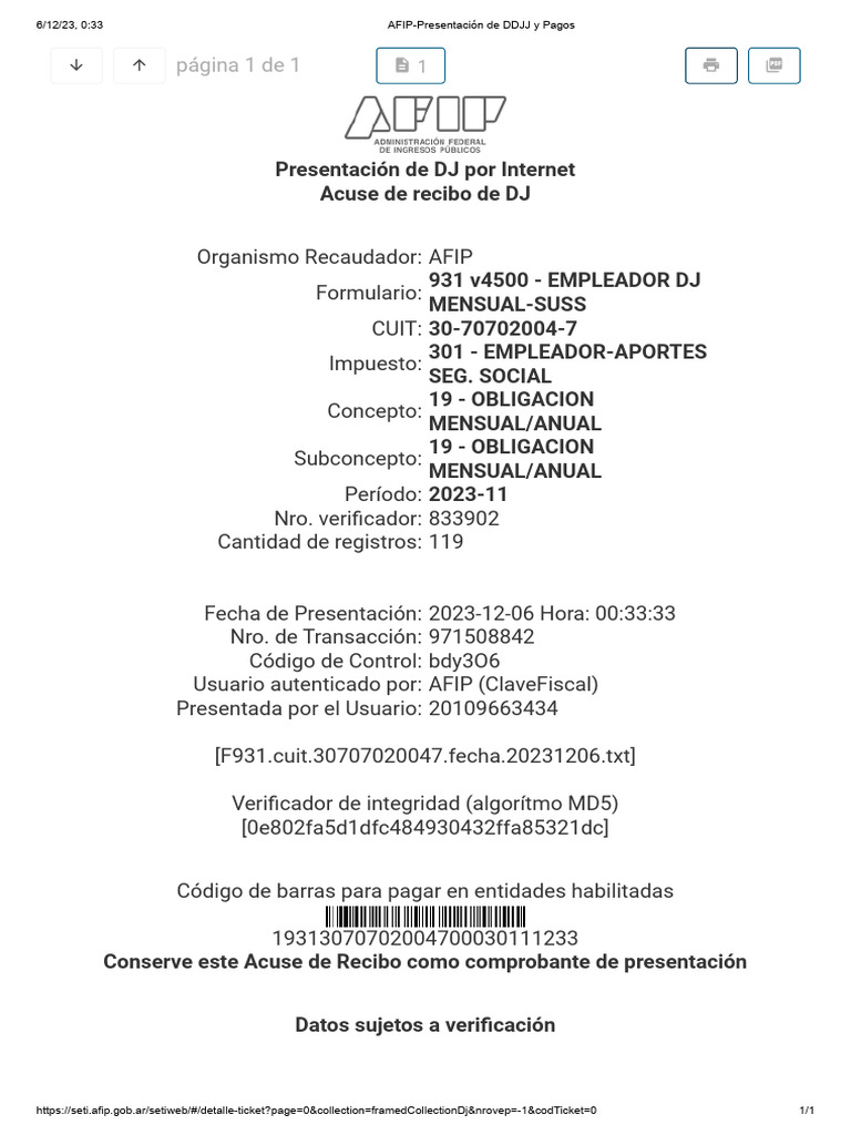 931 Present 11-2023 | PDF | Informática | Tecnologías de la información