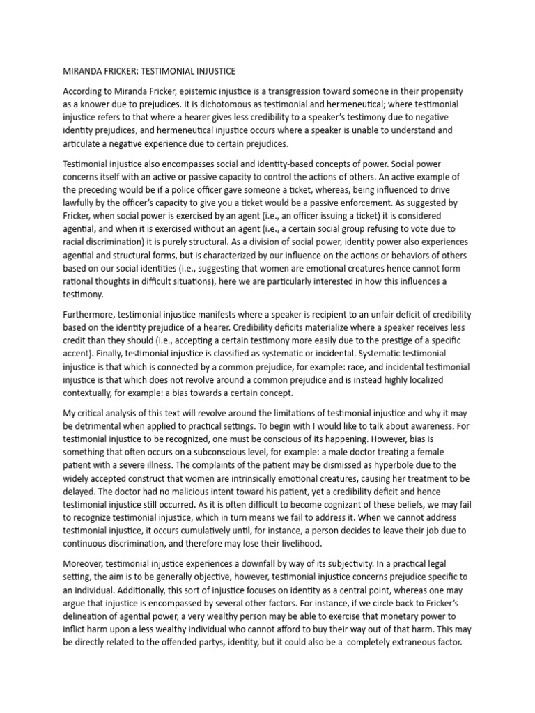 MIRANDA FRICKER | PDF | Cognition | Behavioural Sciences