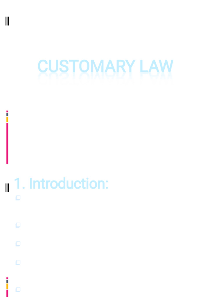 Customary Law Summary | PDF | International Law | Judgment (Law)