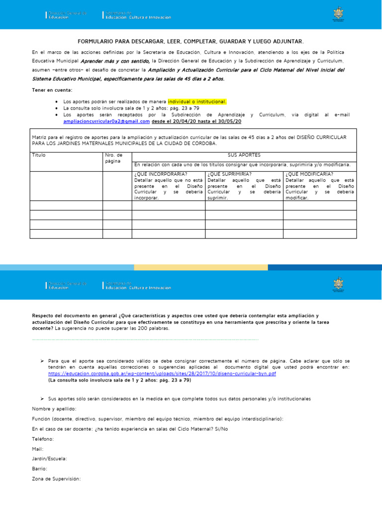 Consulta Curricular Ciclo Maternal | PDF | Plan de estudios | Maestros