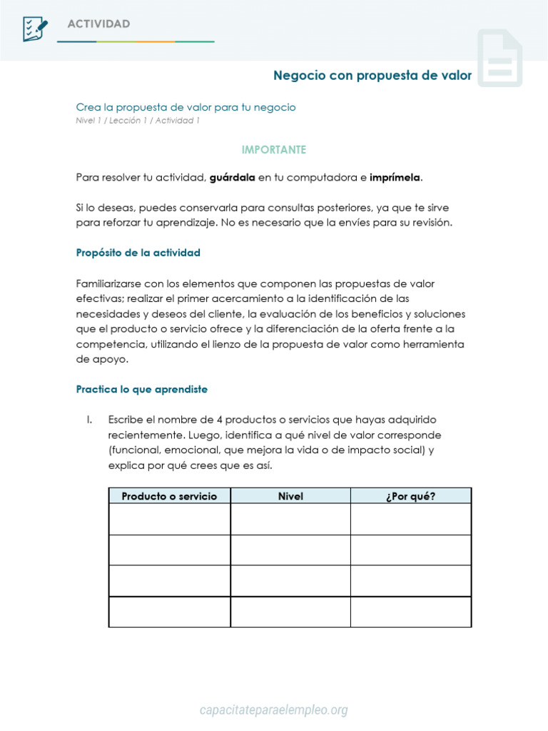 Negocio Con Propuesta de Valor 2 | PDF | Producto (Negocio) | Cliente