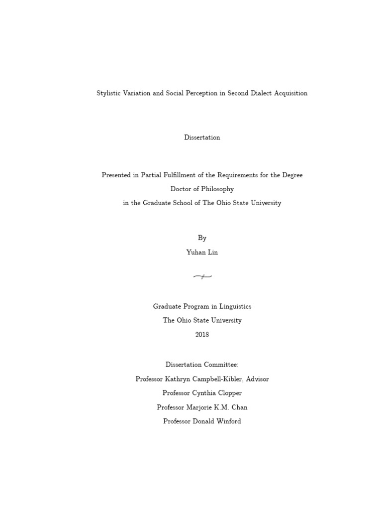 (D) Stylistic Variation and Social Perception in Second Dialect Acquisition | PDF | Dialect ...
