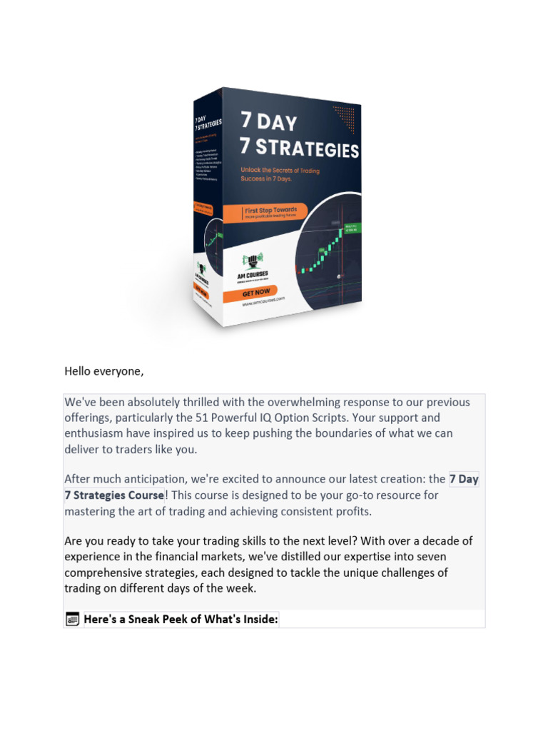 7 Day 7 Strategies Course | PDF | Financial Markets | Private Sector