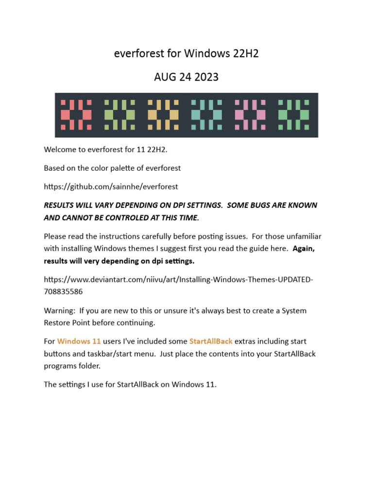 Everforest Niivu | PDF